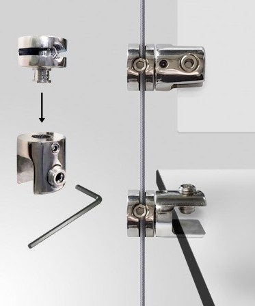 Single Multi Angle Clamp (8MM, 10MM) (Chrome) https://hangingsystem.uk/