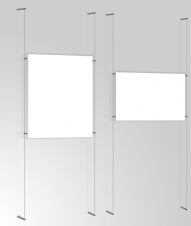 A0 Wall to Wall Cable Kit with Poster Pockets https://hangingsystem.uk/