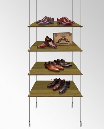 Display Rods for Wood Shelving (Fittings Only)