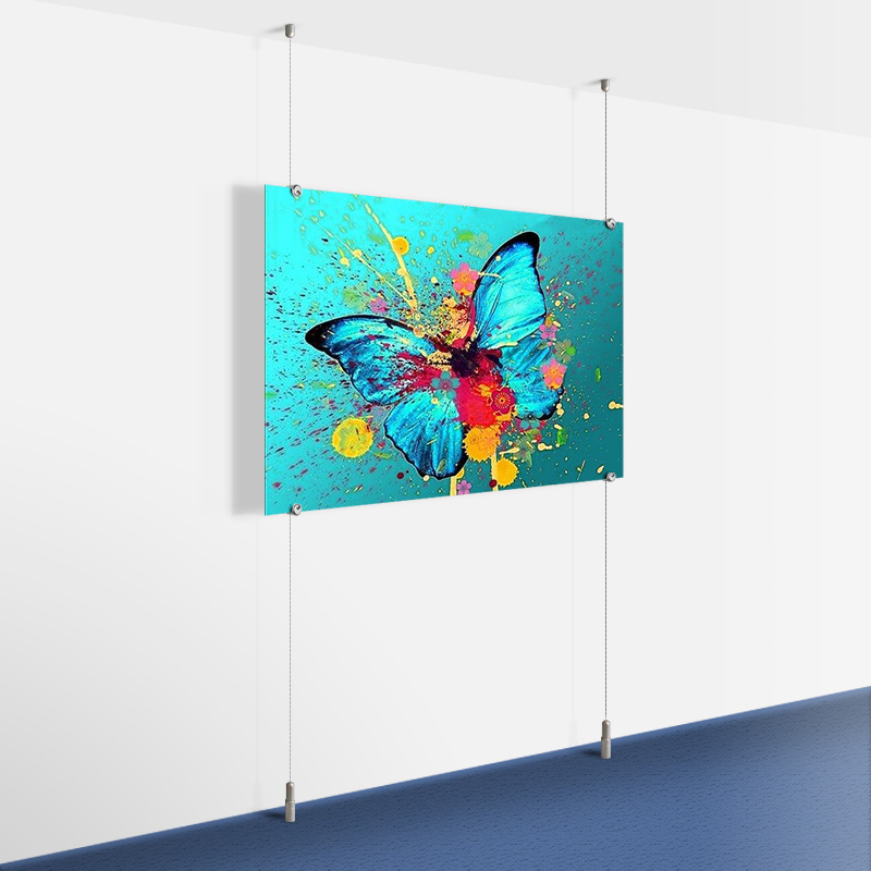 Cable Hanging Ceiling-to-Floor Metal/Steel Art Display Kit